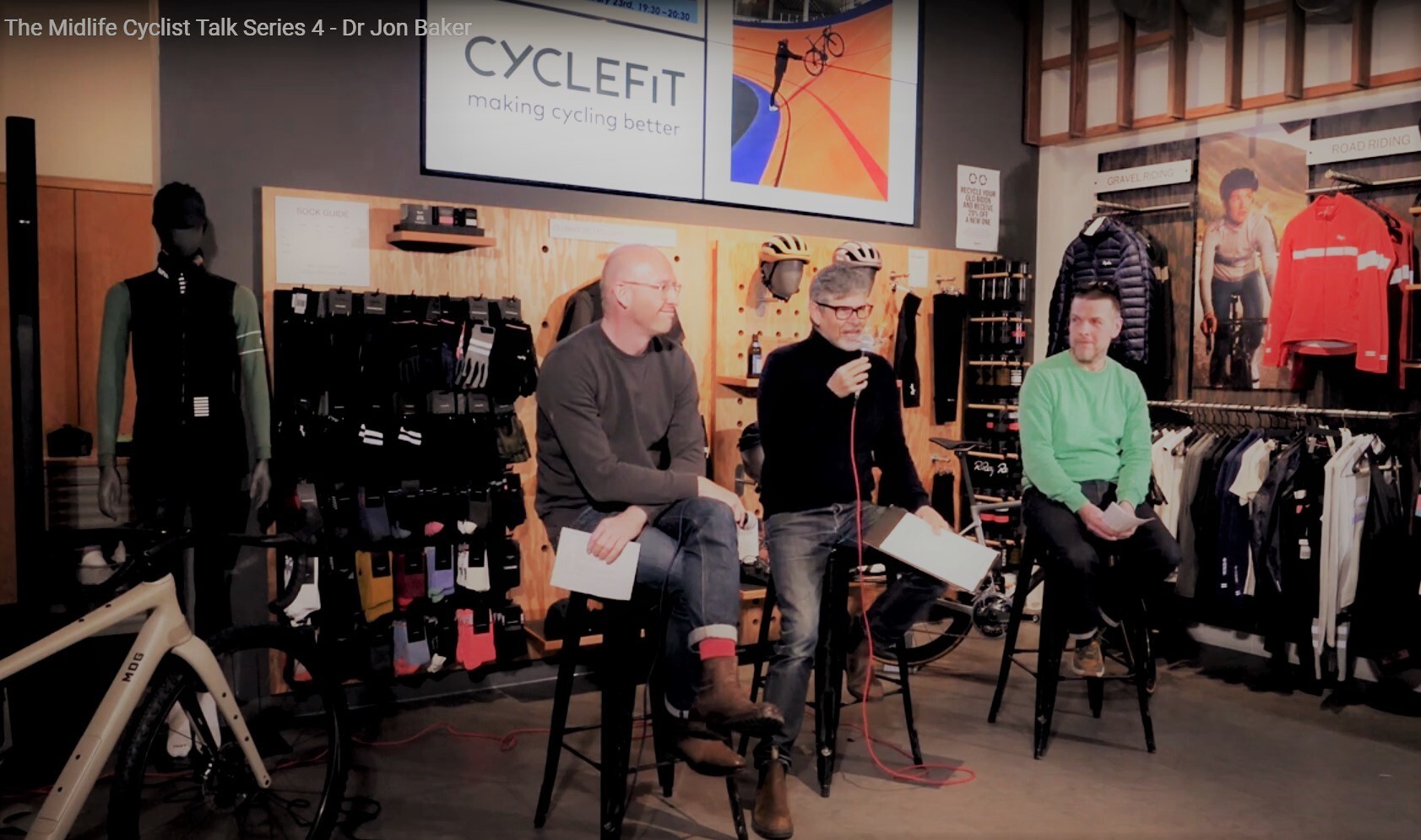 The Midlife Cyclist lecture series at Rapha cafe